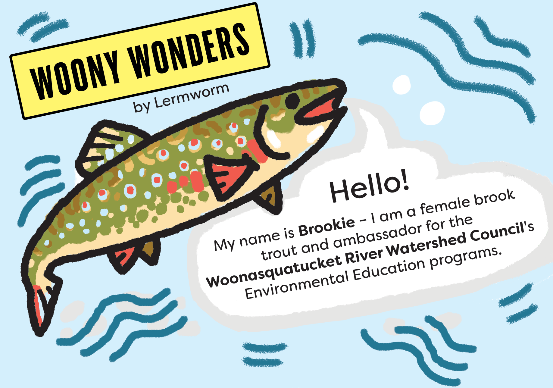 Brook Trout Cartoon Identifying Trout Species: Brook, Brown, Rainbow,